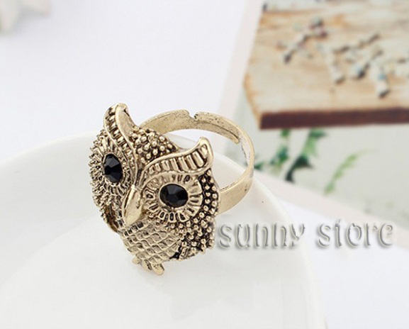 Classical Owl Warrior Ring Gold on Luulla