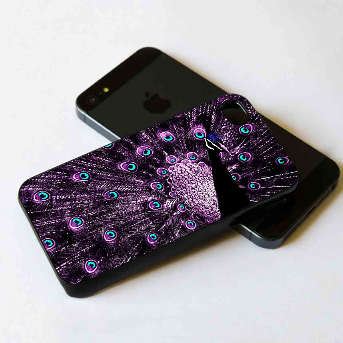 Elegant Purple Peacock Bird Protective Case For Iphone And Samsung ...