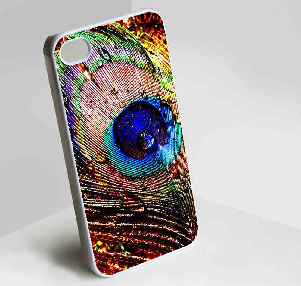 Colorful Peacock Feather, Protective Case For Iphone And Samsung Galaxy ...